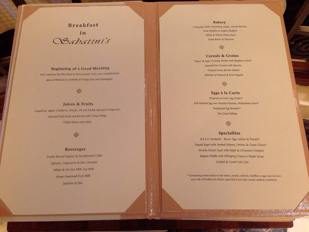 Princess Cruises Menus Cruise With Gambee