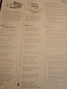 Royal Caribbean menu lists and Much More! – cruise with gambee