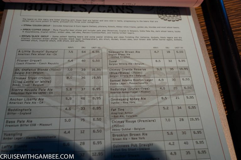 Norwegian Escape Drink Prices – cruise with gambee