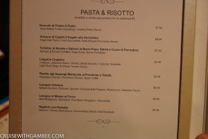 Norwegian Escape Menus – cruise with gambee