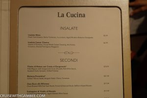 Norwegian Escape Menus – cruise with gambee