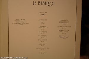 Norwegian Escape Menus – cruise with gambee