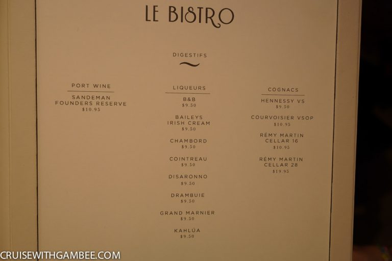 Norwegian Escape Menus – cruise with gambee