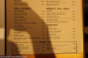 Norwegian Escape Menus – cruise with gambee