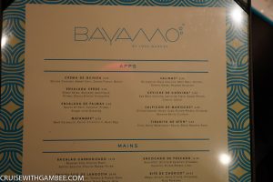 Norwegian Escape Menus – cruise with gambee